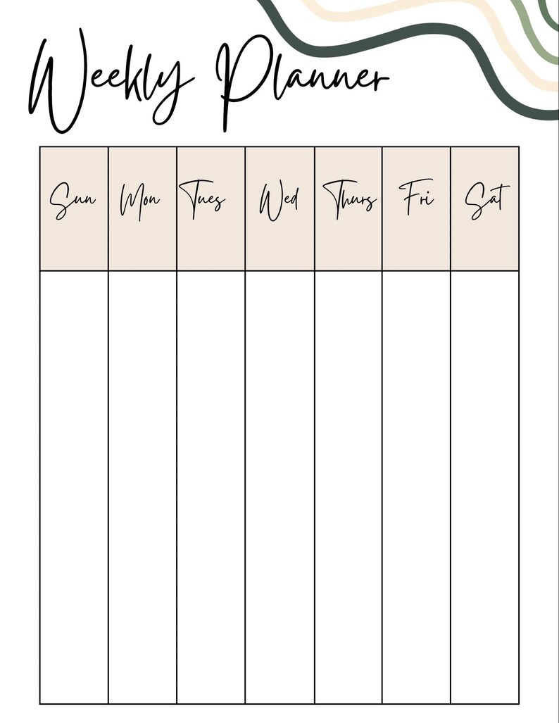 Monthly Planner Template - Etsy