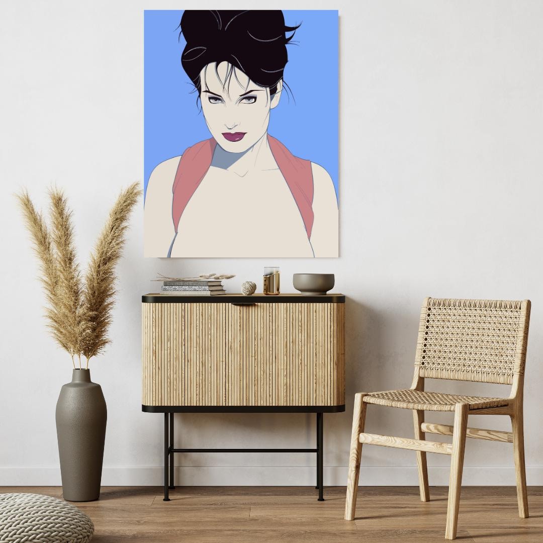 Patrick Nagel Art Print – Minimalist Decor – Retro Style Poster, Canvas ...