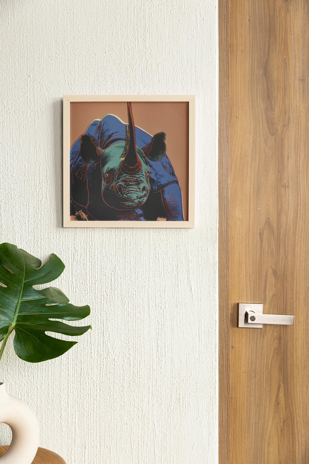 Andy Warhol Black Rhino Poster – Pop Art Canvas Print – Endangered ...