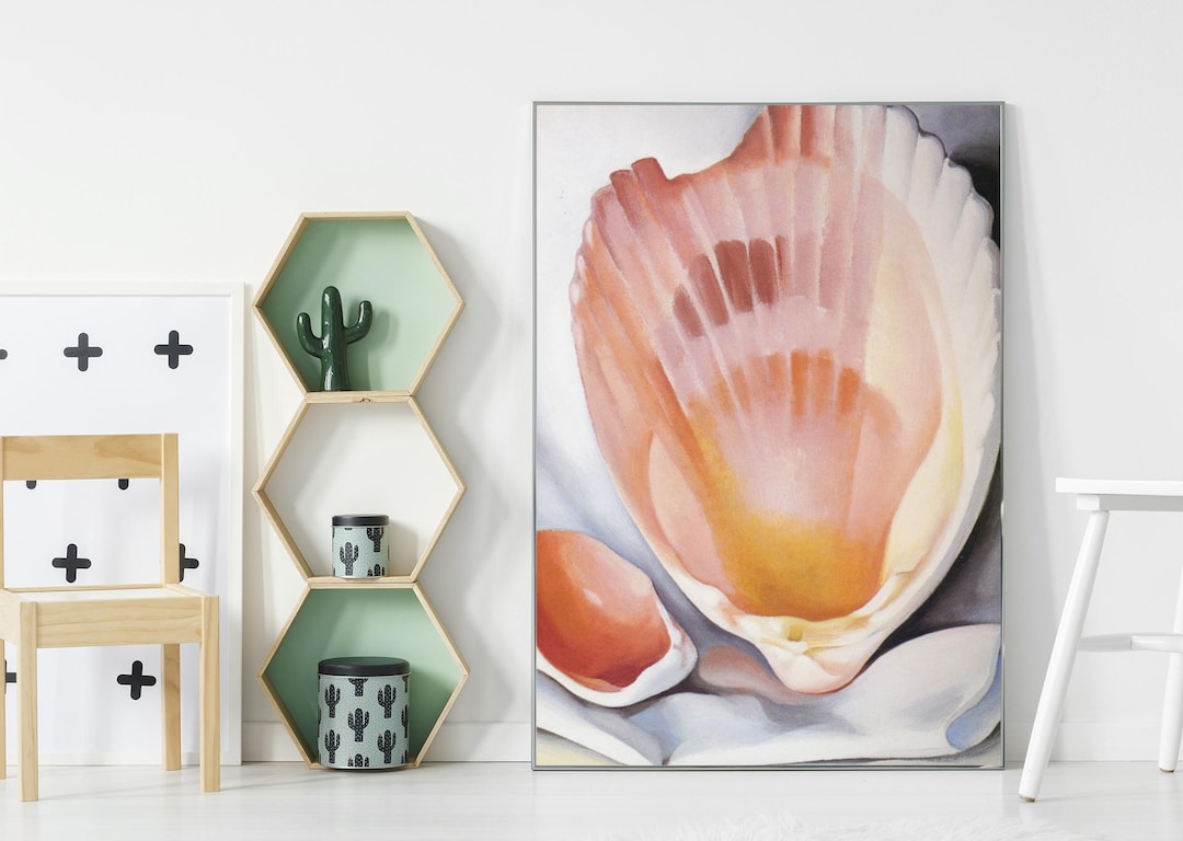 Georgia O'keeffe Two Pink Shells Floral Art Print - Canvas or Poster ...