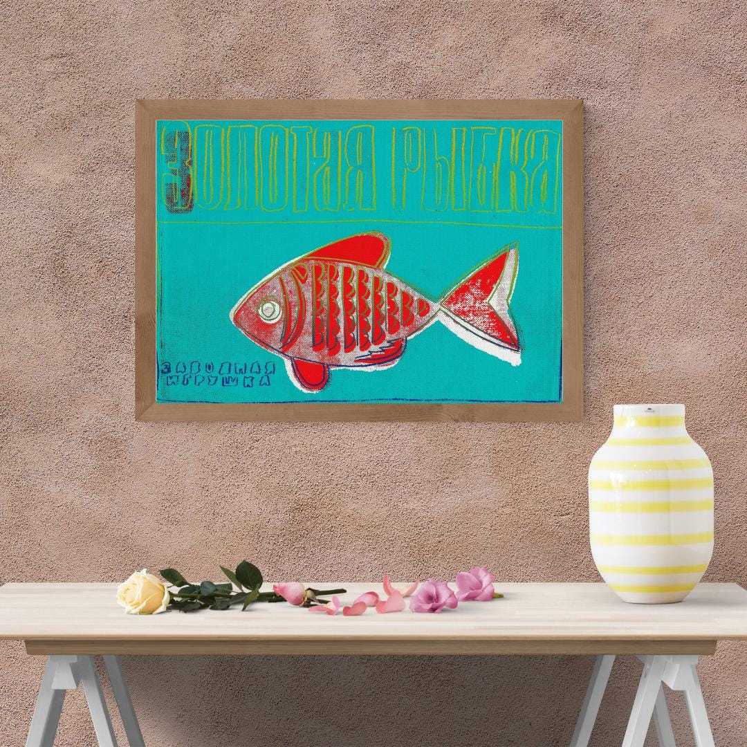 Andy Warhol Fish, Toy Painting Series, Poster Canvas Pop Art Print - Etsy