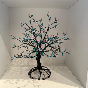 Multicolored Beaded Wire Tree - Etsy