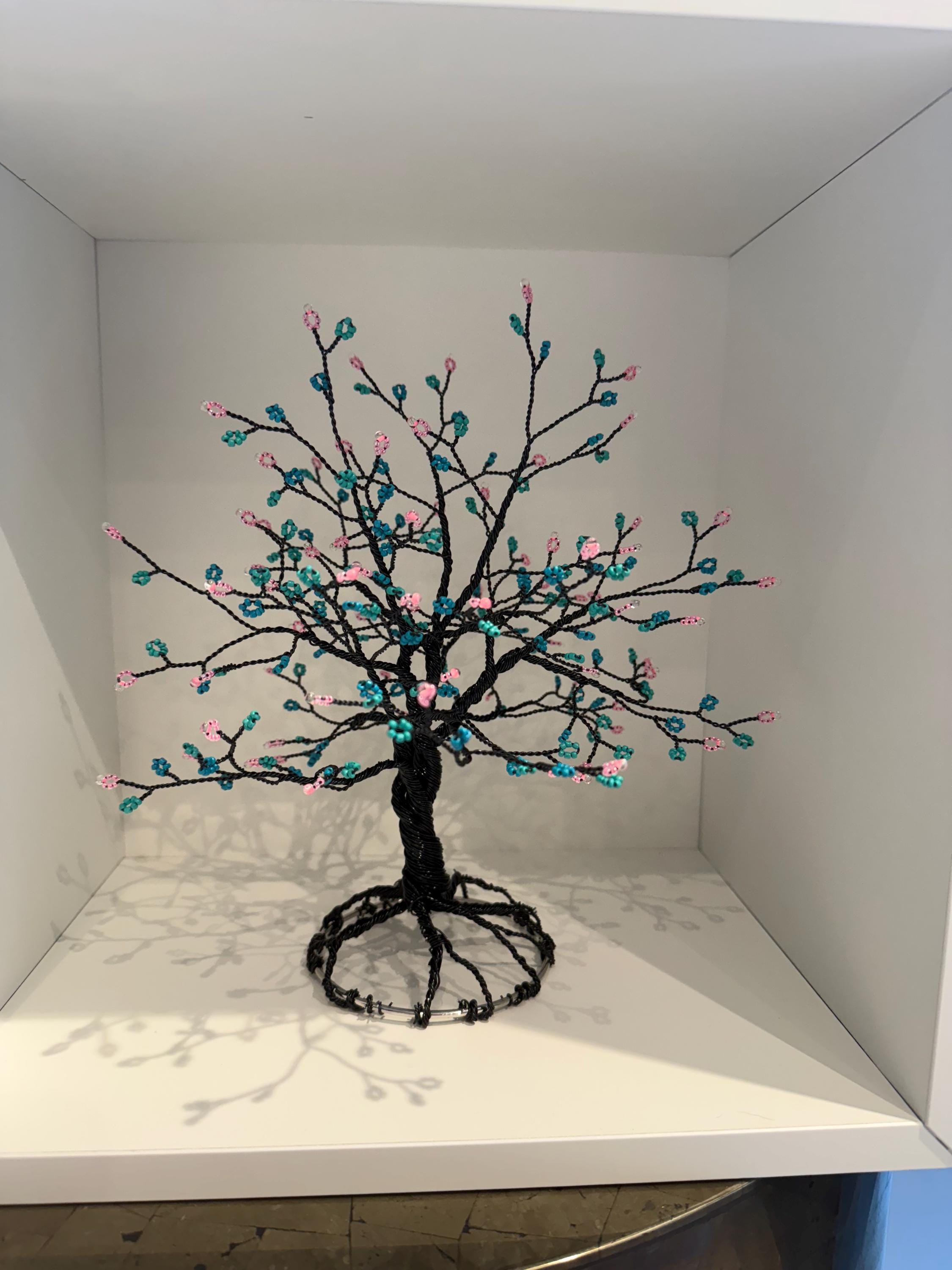 Multicolored Beaded Wire Tree - Etsy