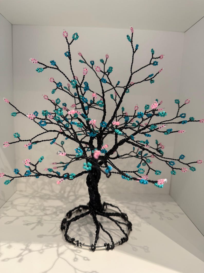 Multicolored Beaded Wire Tree - Etsy