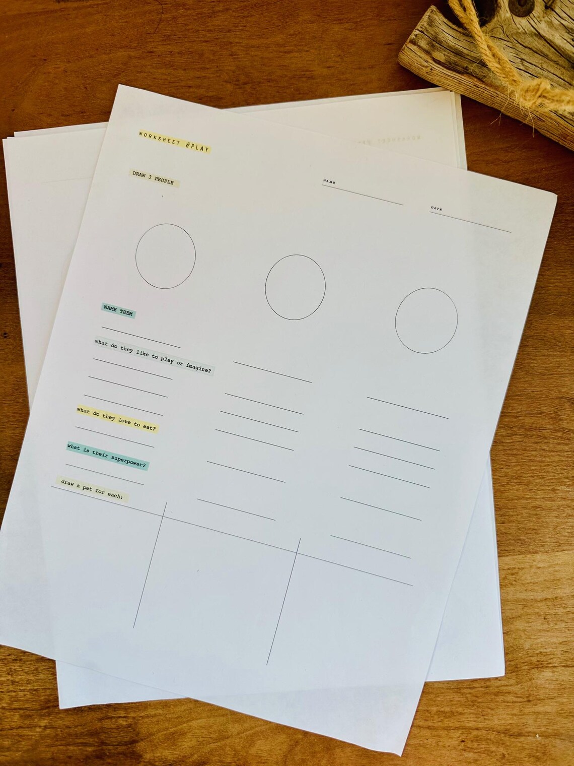 Imagination Worksheet: PLAY! Screen Time Cure! - Etsy