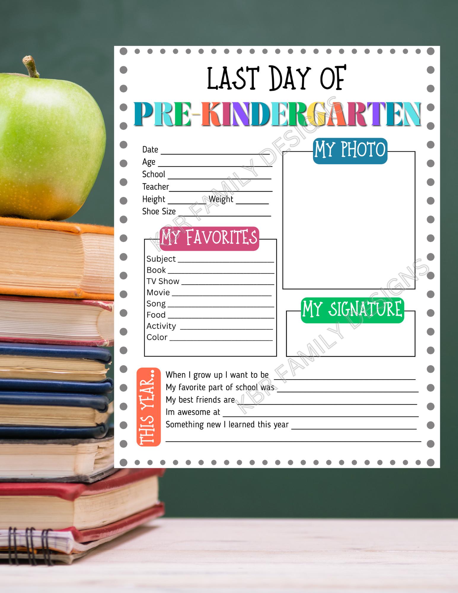 Customizable First & Last Day of School Poster: Interview Template (DIY ...