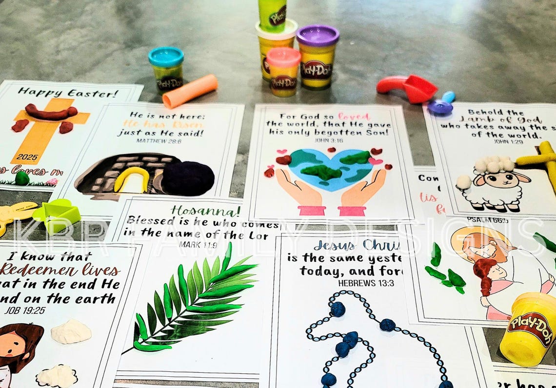 INSTANT DOWNLOAD Easter Playdough Activity | Mats Printable | Holy Week ...