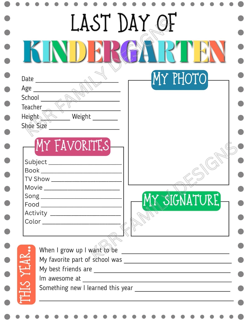 Customizable First & Last Day of School Poster: Interview Template (DIY ...