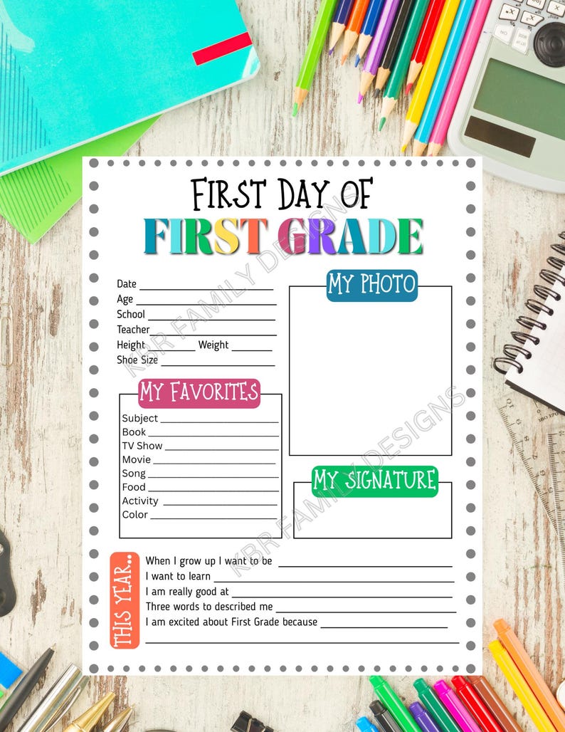 CUSTOMIZABLE First and Last Day of School | Poster | My Favorites | All ...