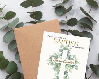 EDITABLE Baptism Invitation | Christening Invitation | Dedication ...