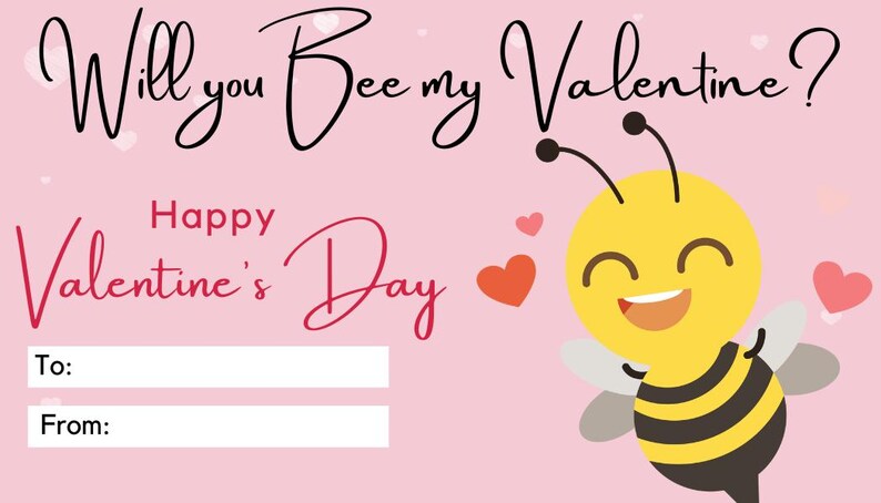 EDITABLE Valentines Day Tag | Classroom Party Tags | BEE Theme|will You ...