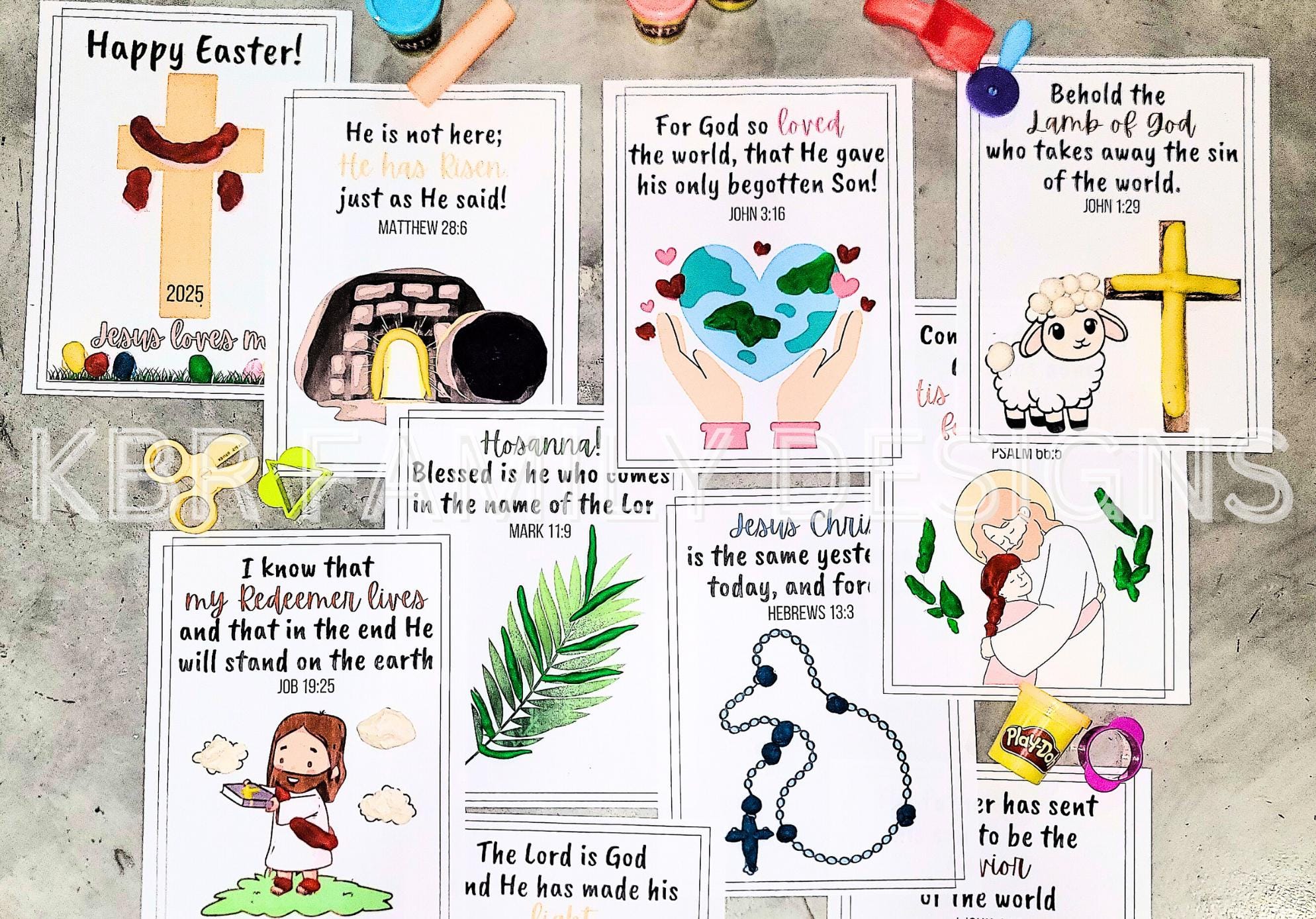 INSTANT DOWNLOAD Easter Playdough Activity | Mats Printable | Holy Week ...