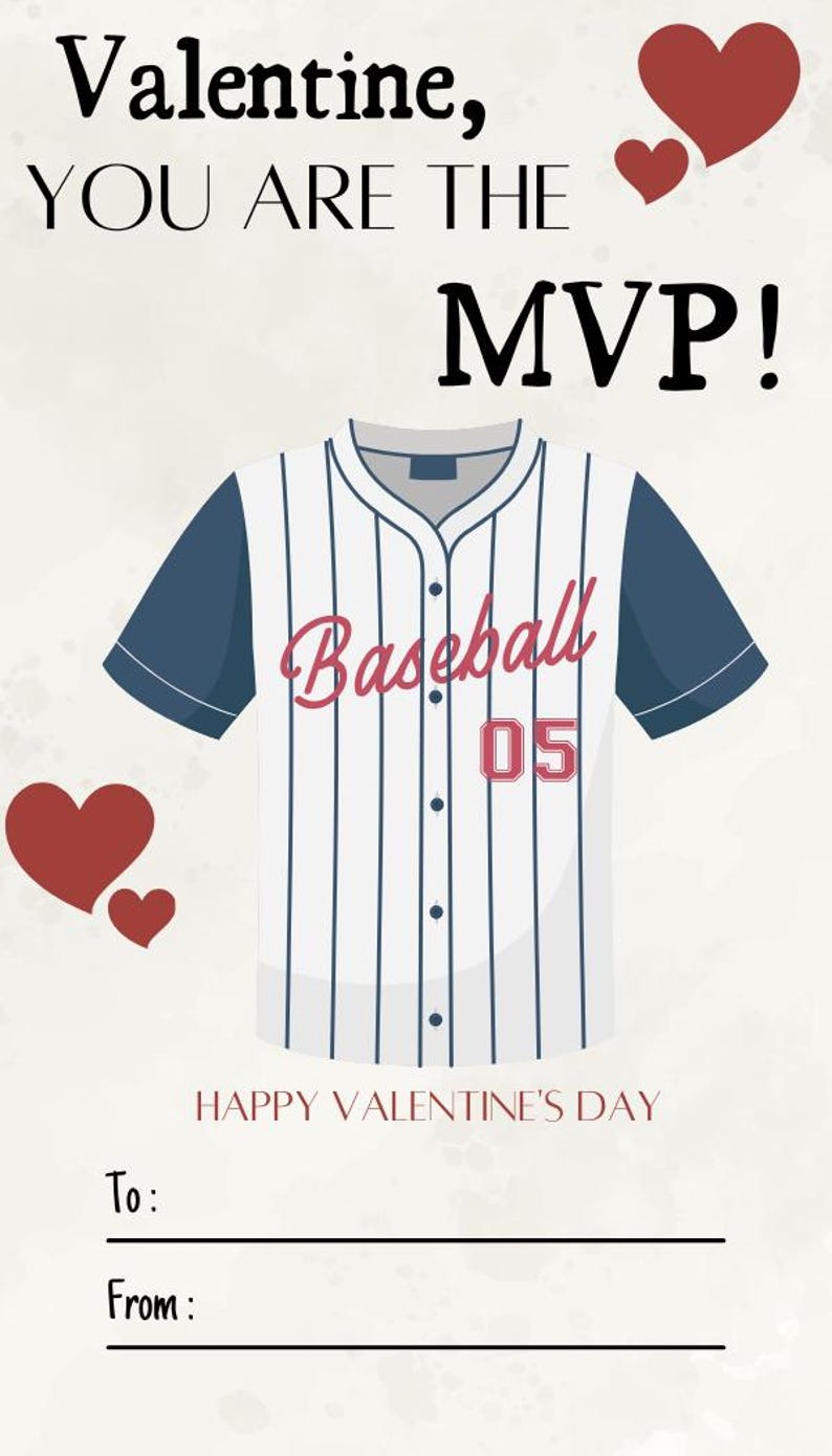 EDITABLE Valentines Day Tag | Classroom Party Tags | Baseball Theme ...