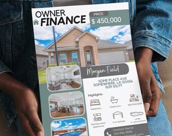 EDITABLE Real Estate Template Advertisement | House for Sale | Owner ...