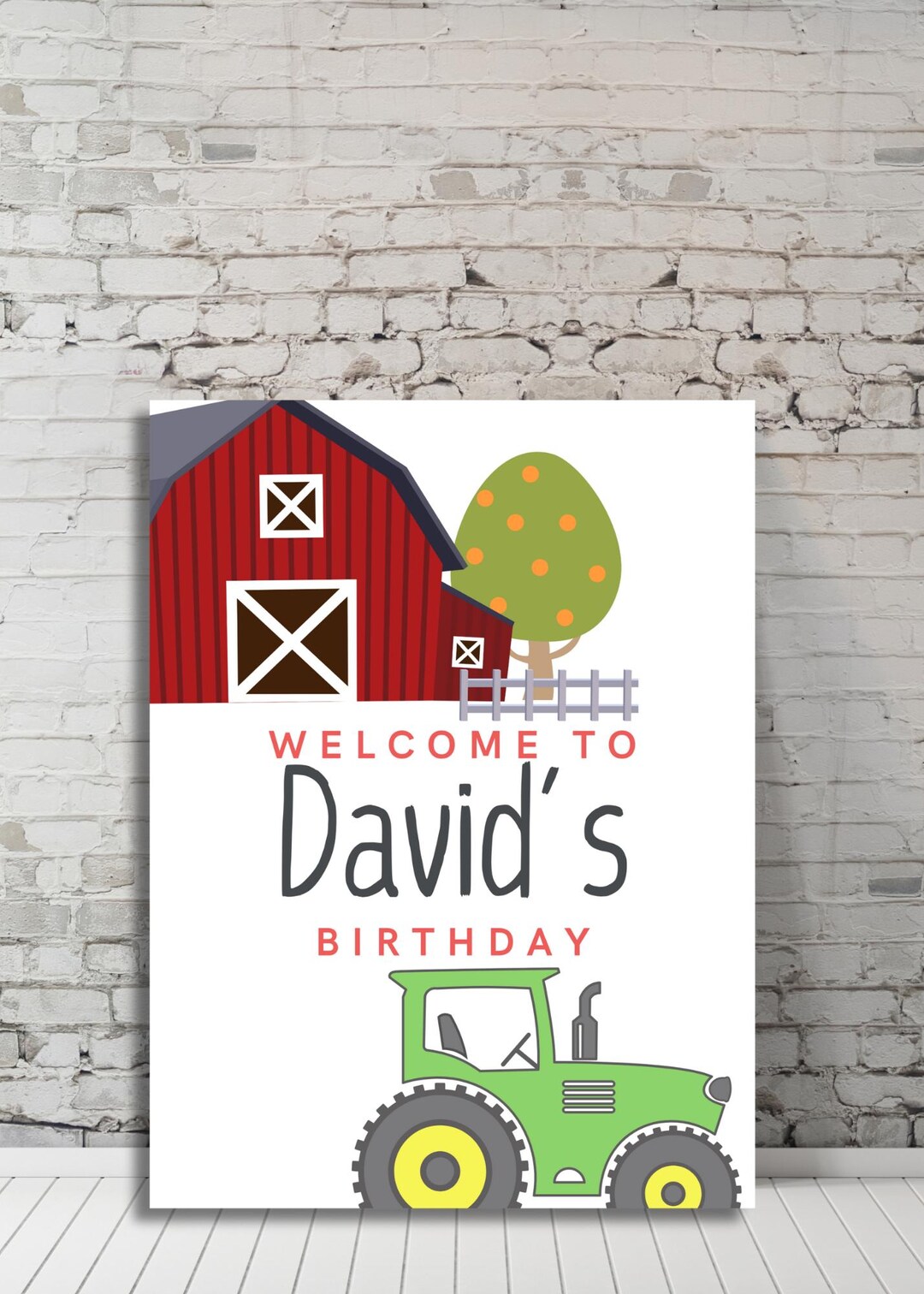 EDITABLE Birthday Sign | Farm Birthday Poster | Oink Moo Neigh ...