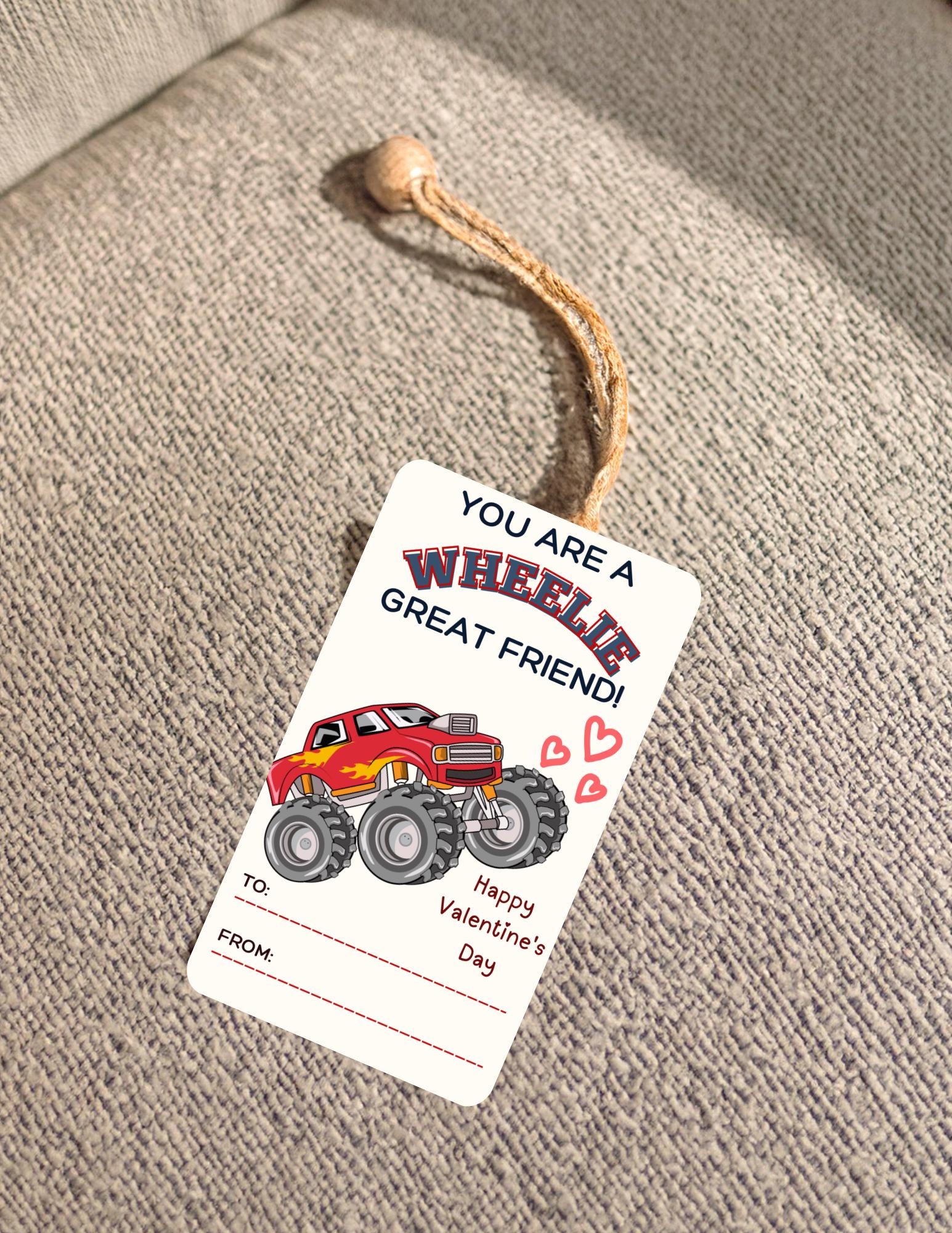EDITABLE Valentines Day Tag | Classroom Party Tags | Monster Truck ...
