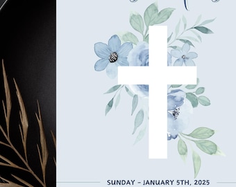 EDITABLE Baptism Invitation | Christening Invitation | Dedication ...