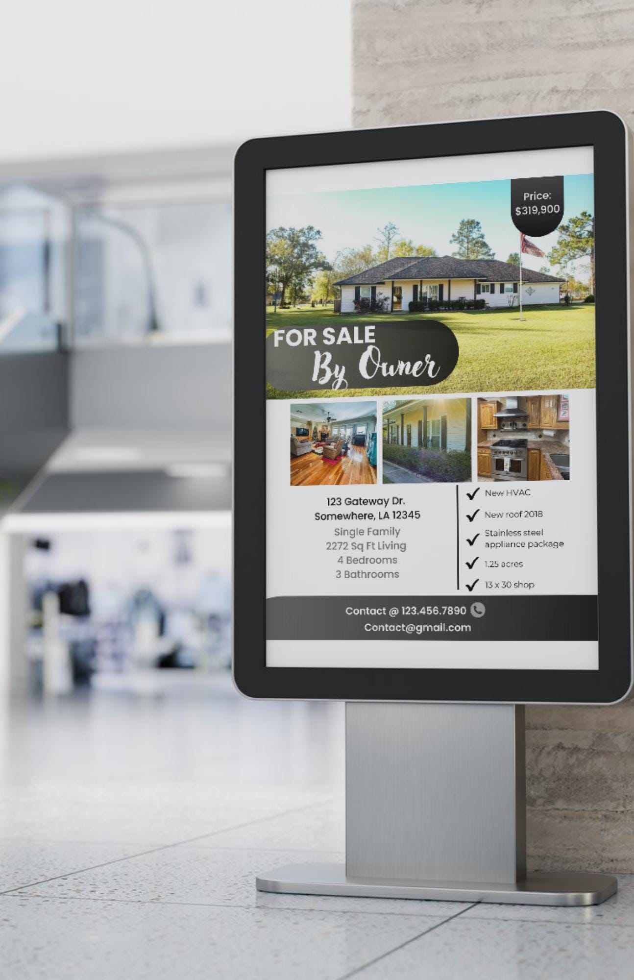 EDITABLE Real Estate Template Advertisement | House for Sale | Owner ...