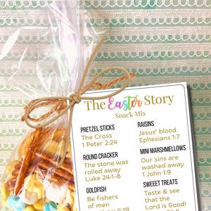 INSTANT DOWNLOAD Easter Story Snack Mix Printable Tag | Christian ...
