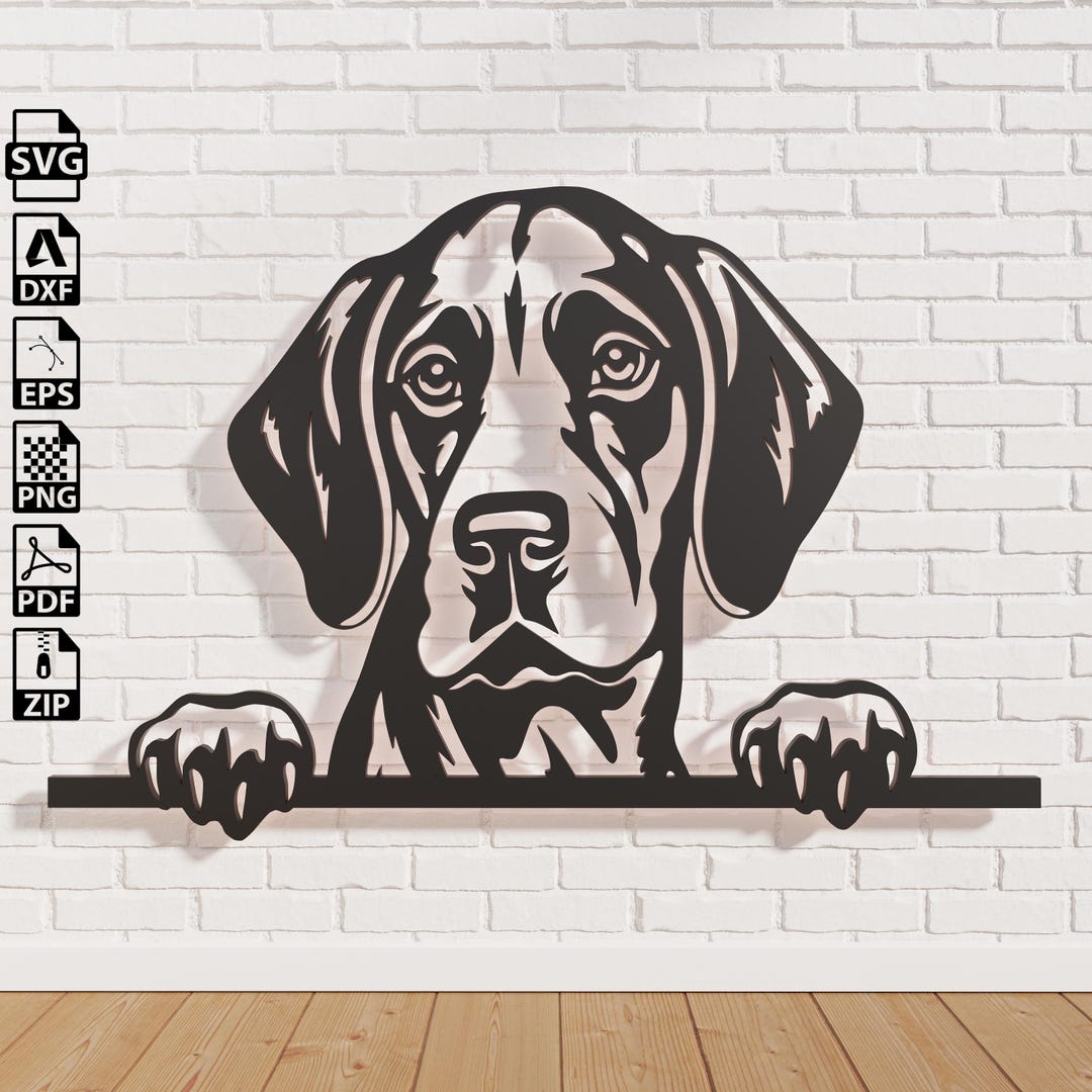 Pointer Dog SVG, Vector Art Portrait, Laser Cut File (digital Download ...