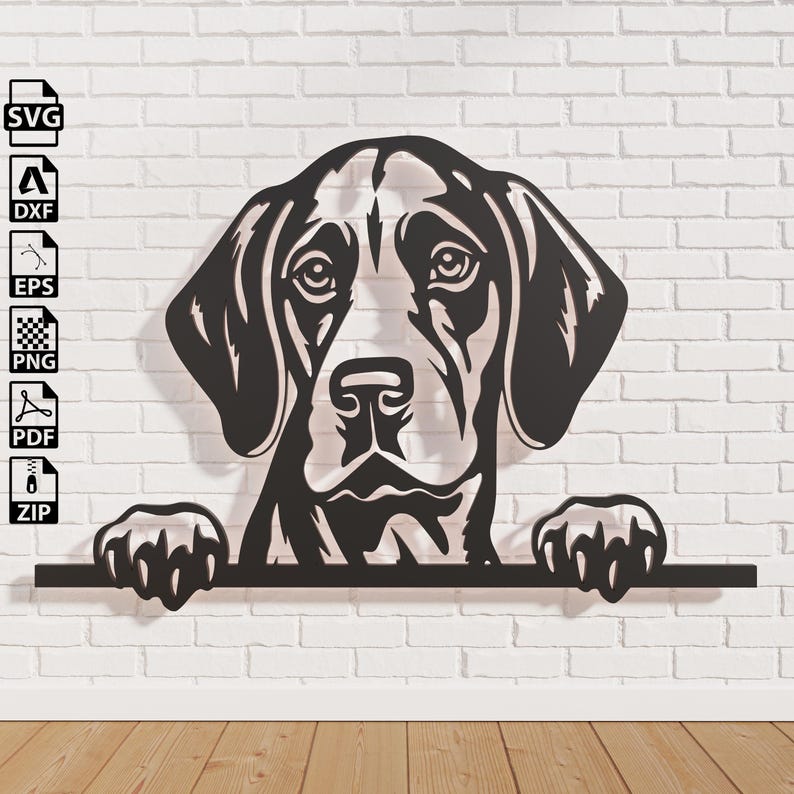Pointer Dog SVG, Vector Art Portrait, Laser Cut File (digital Download ...