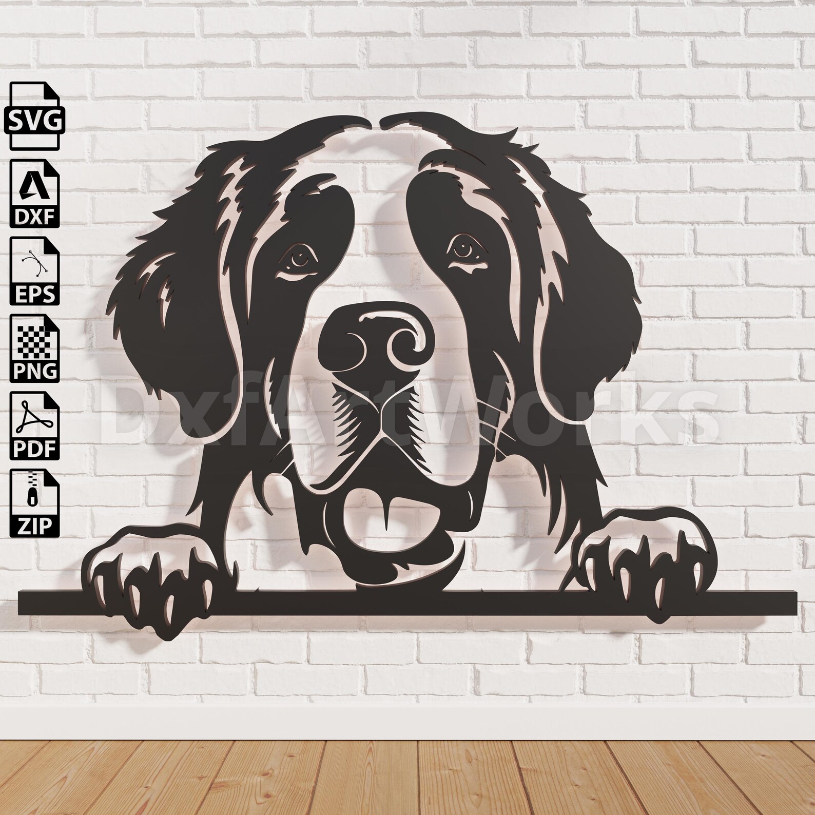 SAINT BERNARD Dog Svg File for Cricut,dog Clipart,cut File,vector Art ...