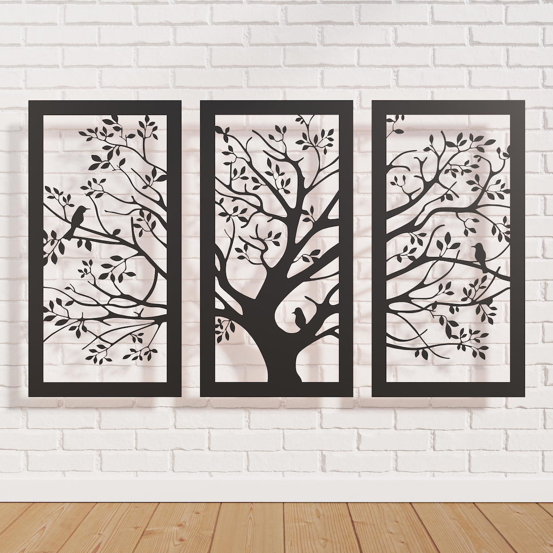 6 Tree Panels, Wall Panels, Room Decor, Tree Patterns, Laser, CNC ...