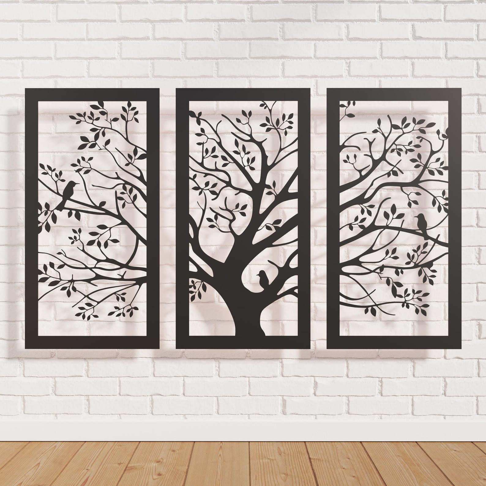 6 Tree Panels, Wall Panels, Room Decor, Tree Patterns, Laser, CNC ...