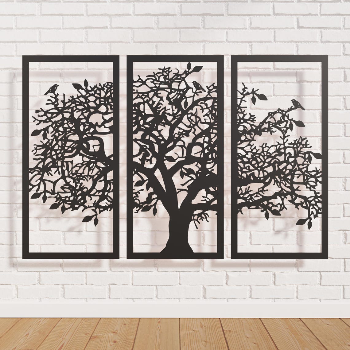 6 Tree Panels, Wall Panels, Room Decor, Tree Patterns, Laser, CNC ...