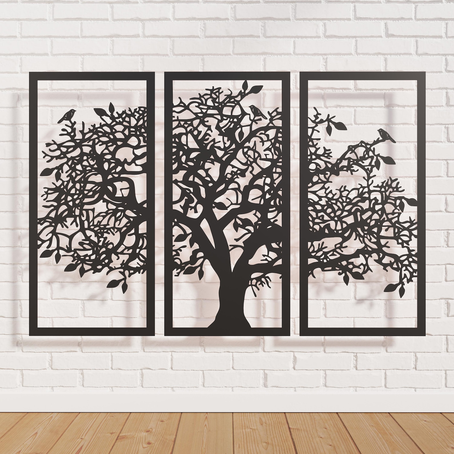 6 Tree Panels, Wall Panels, Room Decor, Tree Patterns, Laser, CNC ...