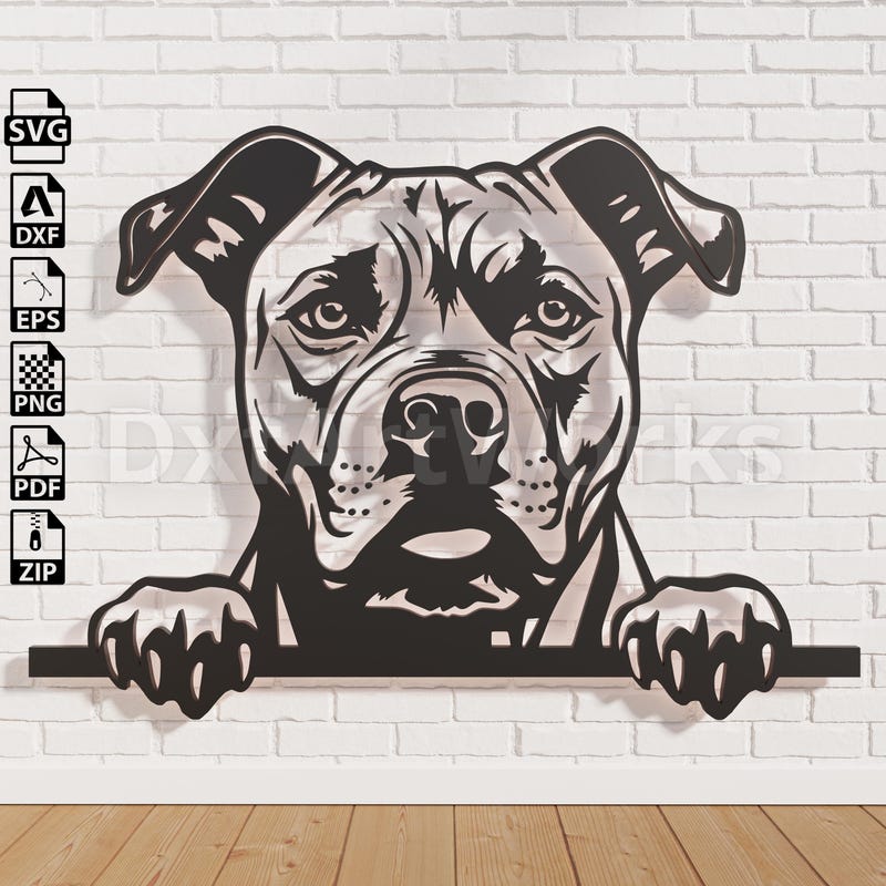 Pitbull Svg - Etsy