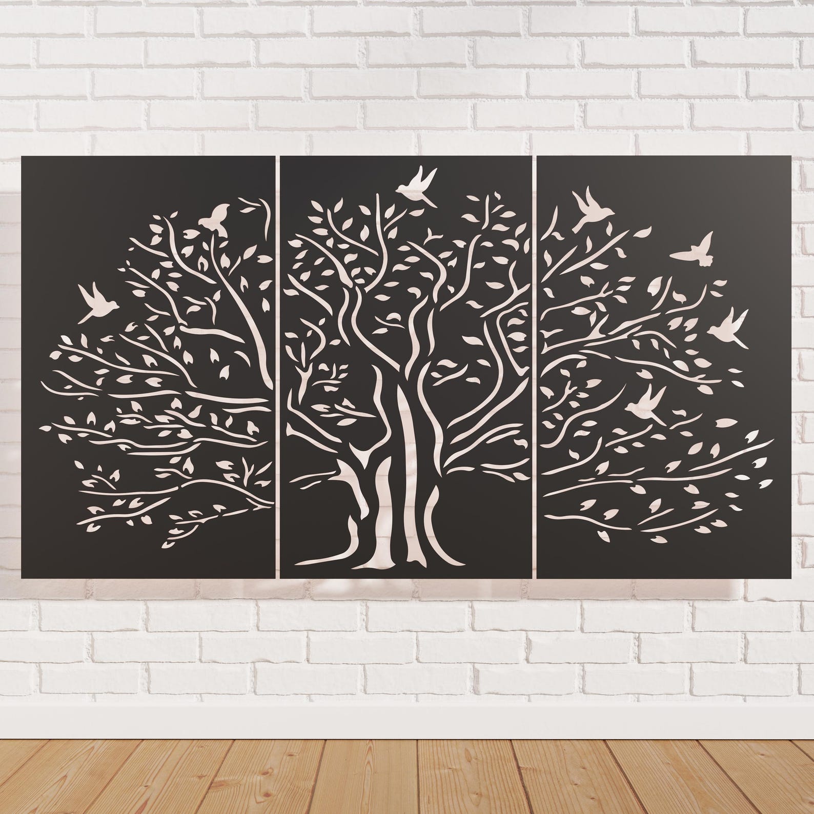6 Tree Panels, Wall Panels, Room Decor, Tree Patterns, Laser, CNC ...