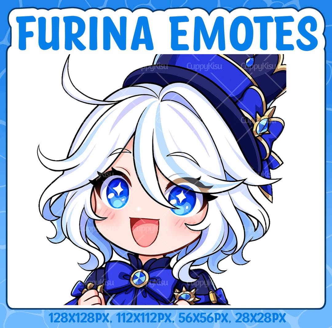 Furina Genshin Impact Emotes for Twitch, Discord (digital Download) - Etsy