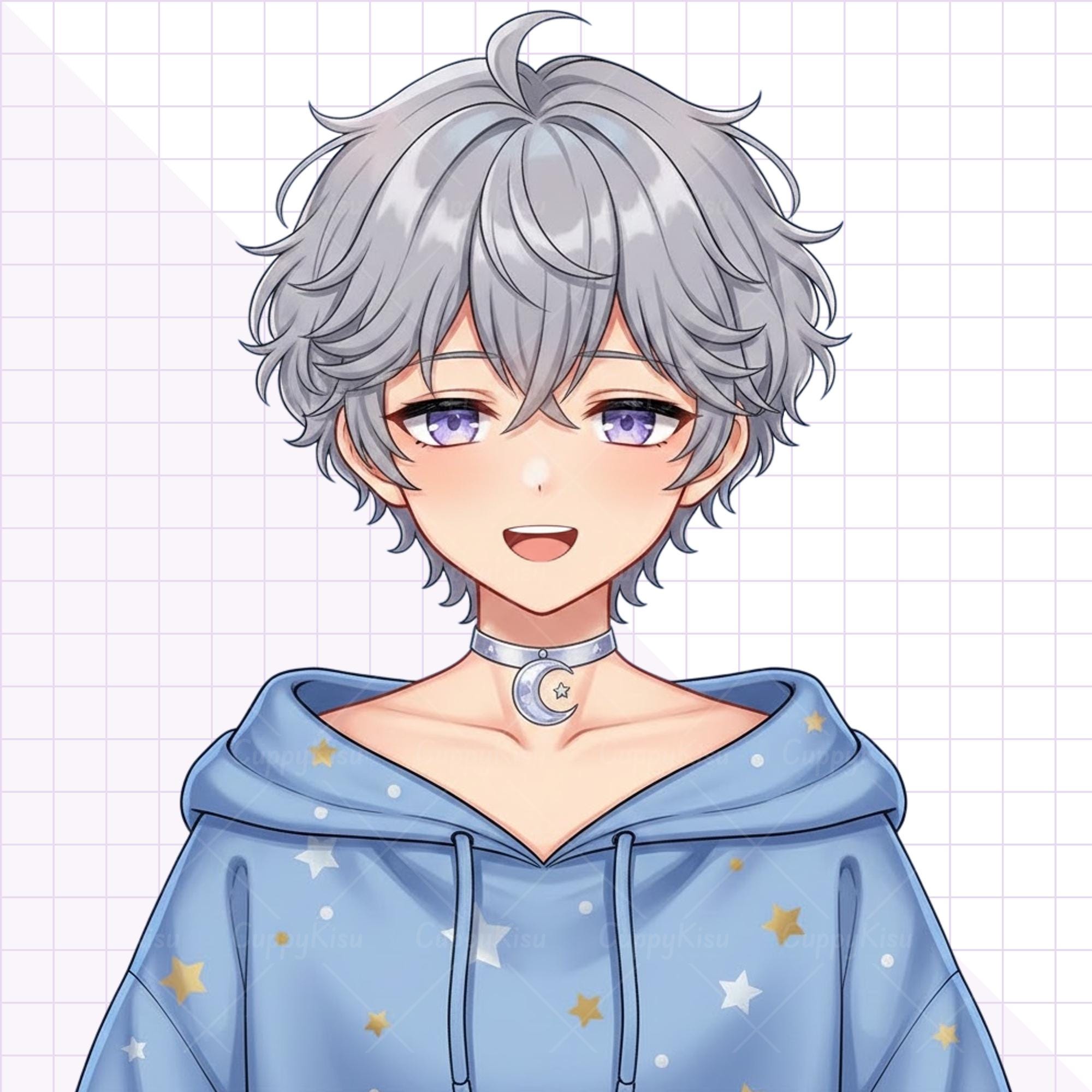 Cute Sleepy Pngtuber Boy | Anime Girl Pngtuber Premade Model ...