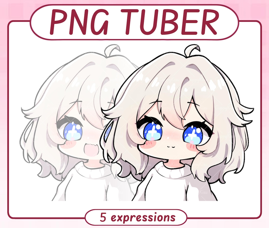 Cute Chibi Kitty Pngtuber Model, Twitch Streamer (digital Download) - Etsy
