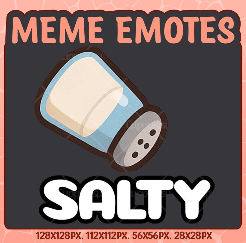 Salty Meme Emote, Funny Twitch/discord Emote (digital Download) - Etsy