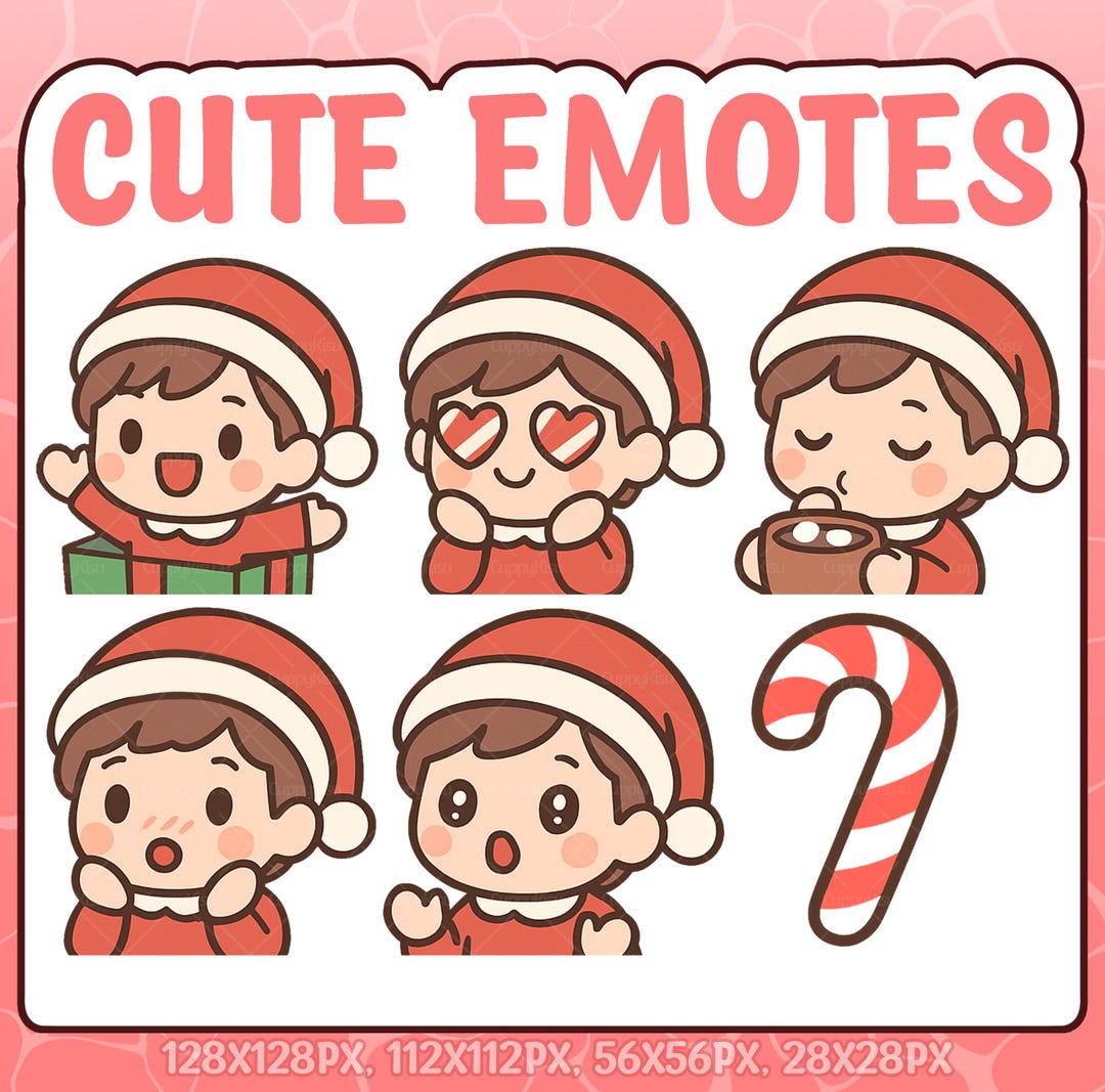 CHRISTMAS EMOTES (6) / Twitch Emotes / Discord Emotes / Custom Emote ...