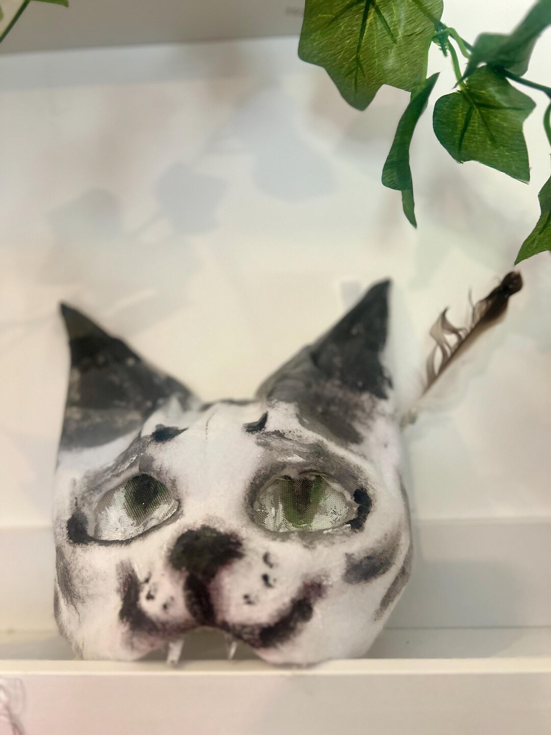 Grey and White Shaded Therian Cat Mask. - Etsy