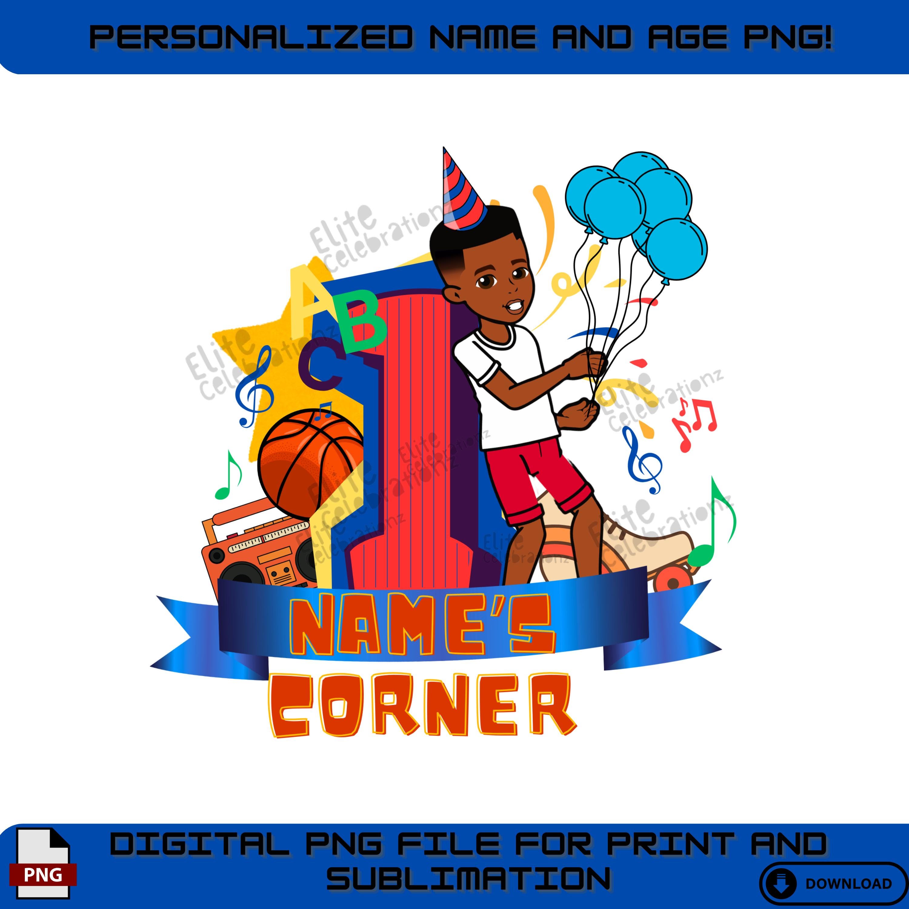 Personalized Boy's Corner, Birthday Boy Png, Gracie's Corner Png ...
