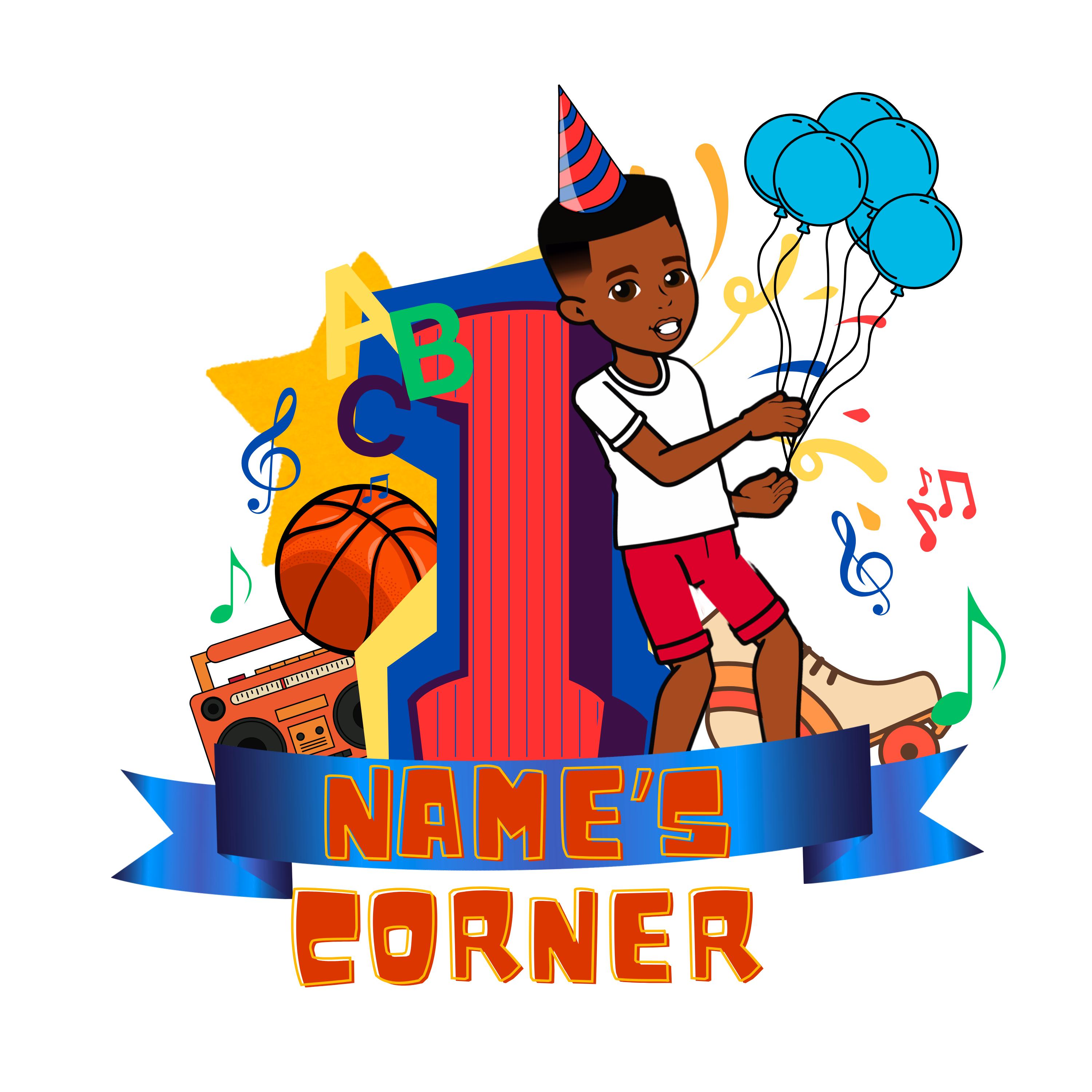 Personalized Boy's Corner, Birthday Boy Png, Gracie's Corner Png ...