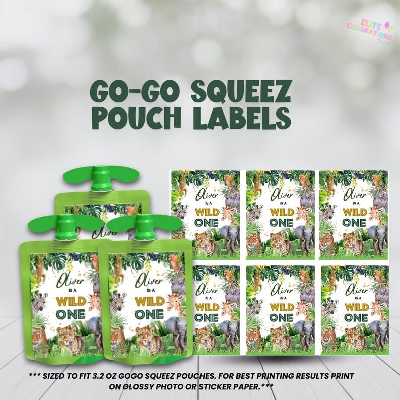 Wild One Birthday Party Printable Bundle | Safari Jungle 1st Birthday ...