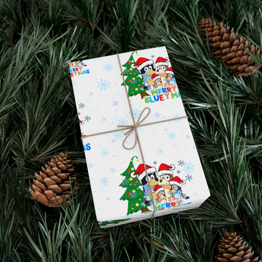 Bluey Wrapping Paper, Bluey Gift Wrapping Paper, Bluey Christmas, Bluey ...