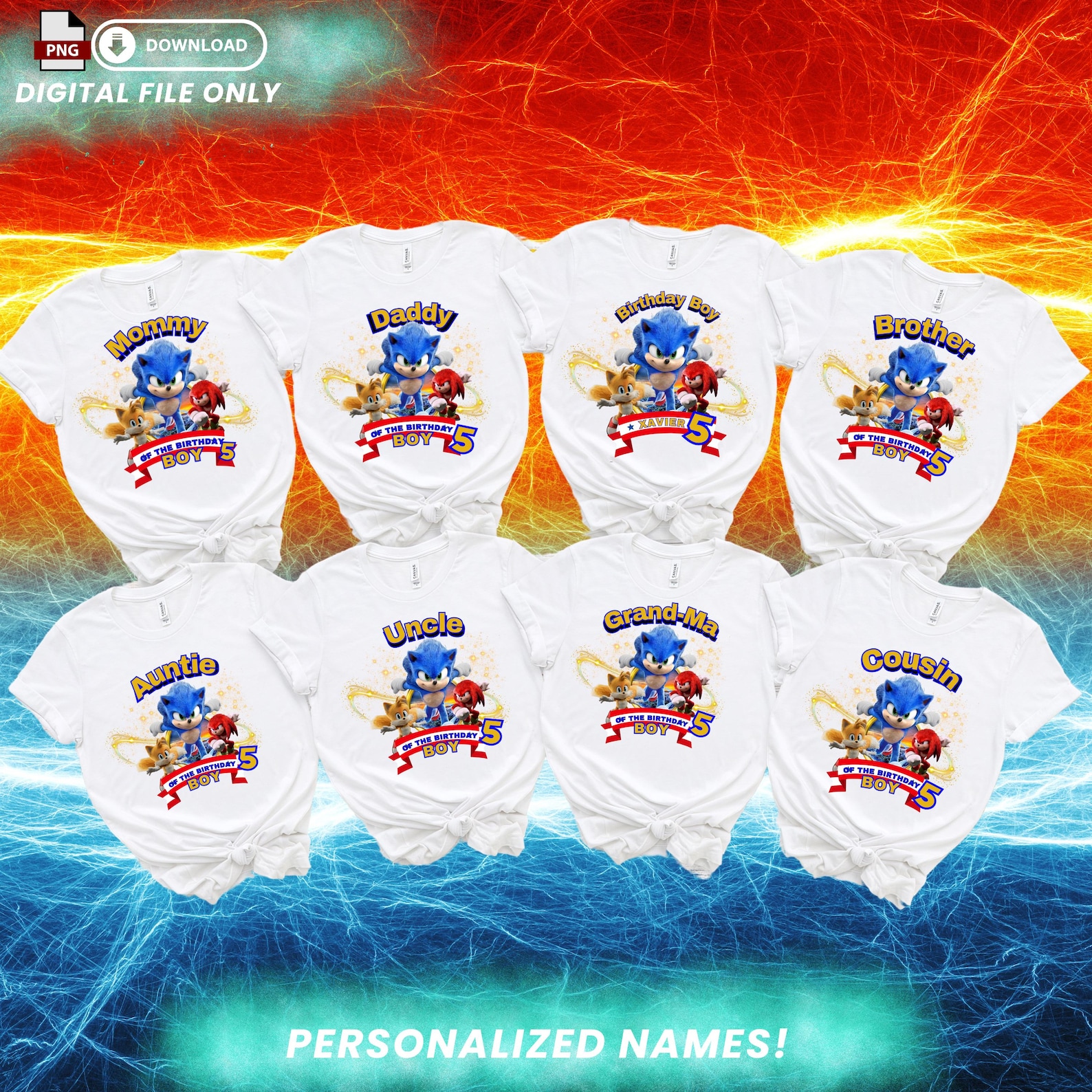 Sonic Birthday Shirt, Custom Sonic Shirt, Sonic Family Shirts ...
