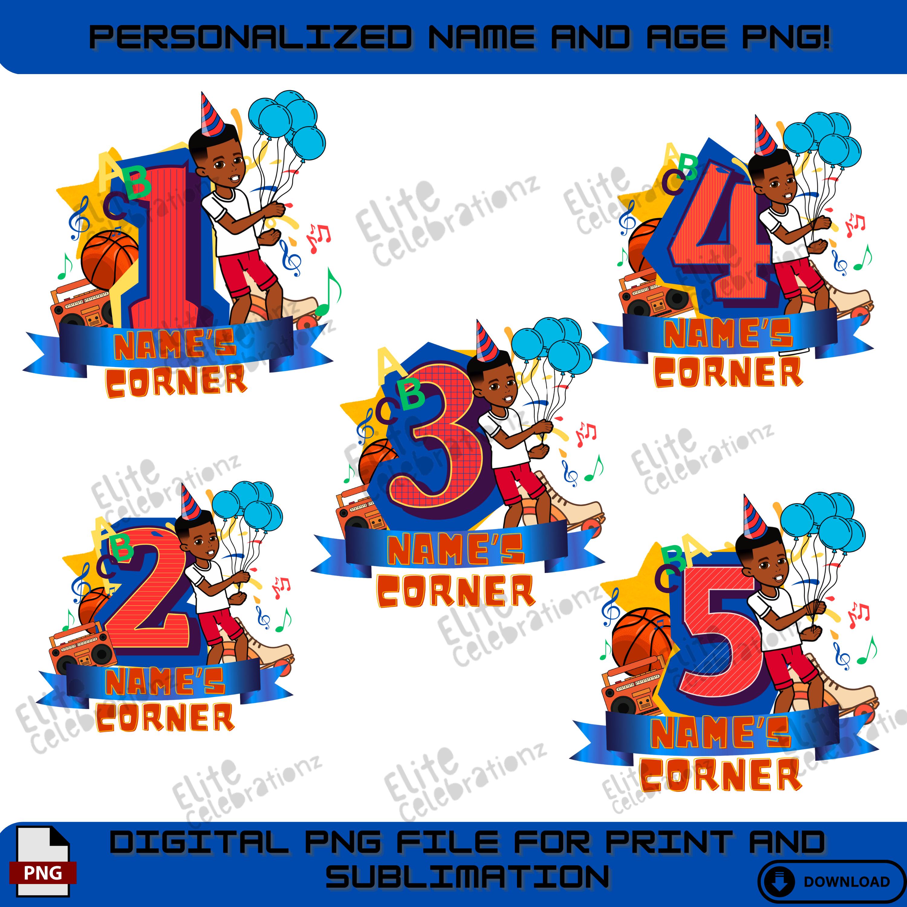 Personalized Boy's Corner, Birthday Boy Png, Gracie's Corner Png ...
