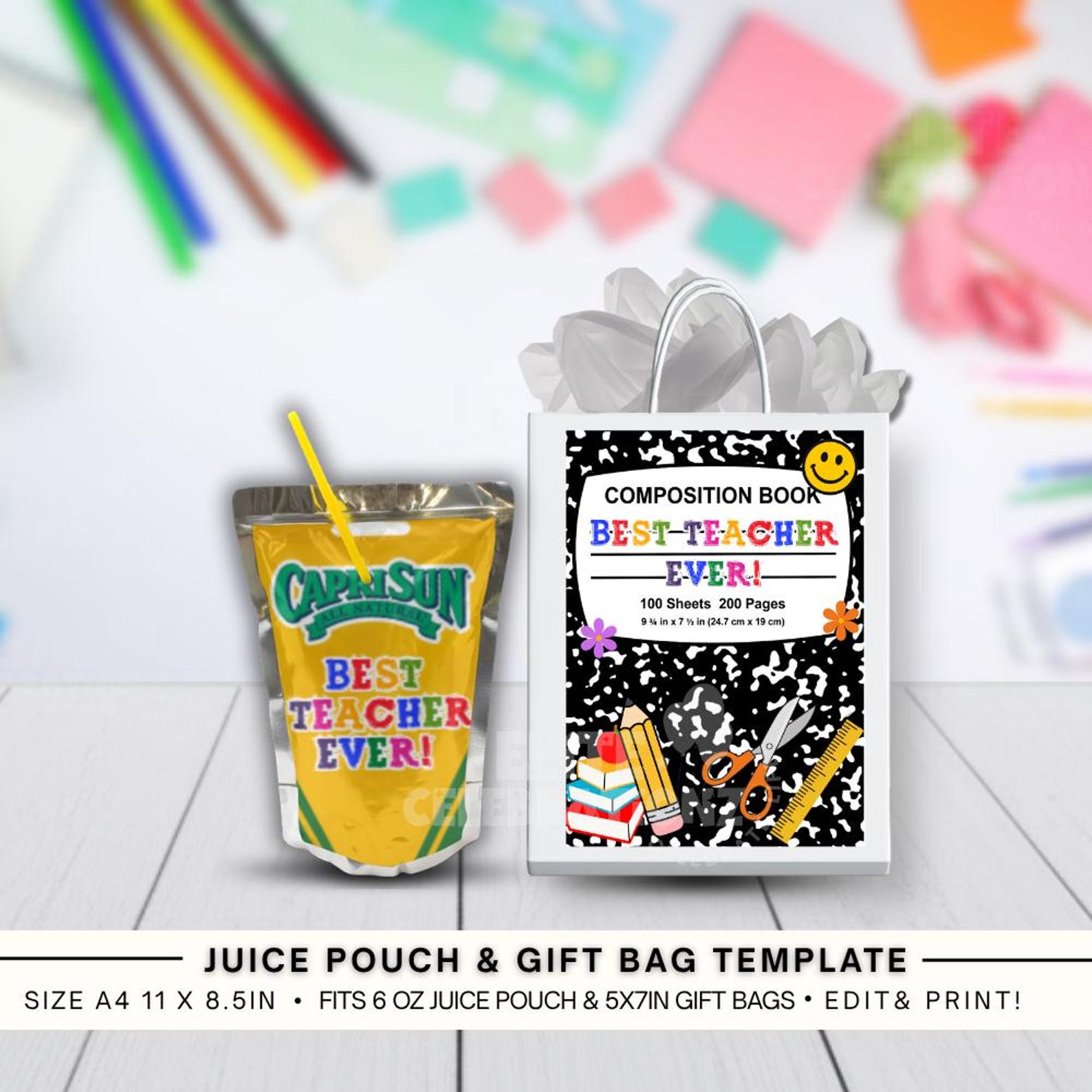 Teacher Appreciation Week Bundle, Editable Party Favor Templates, Thank ...