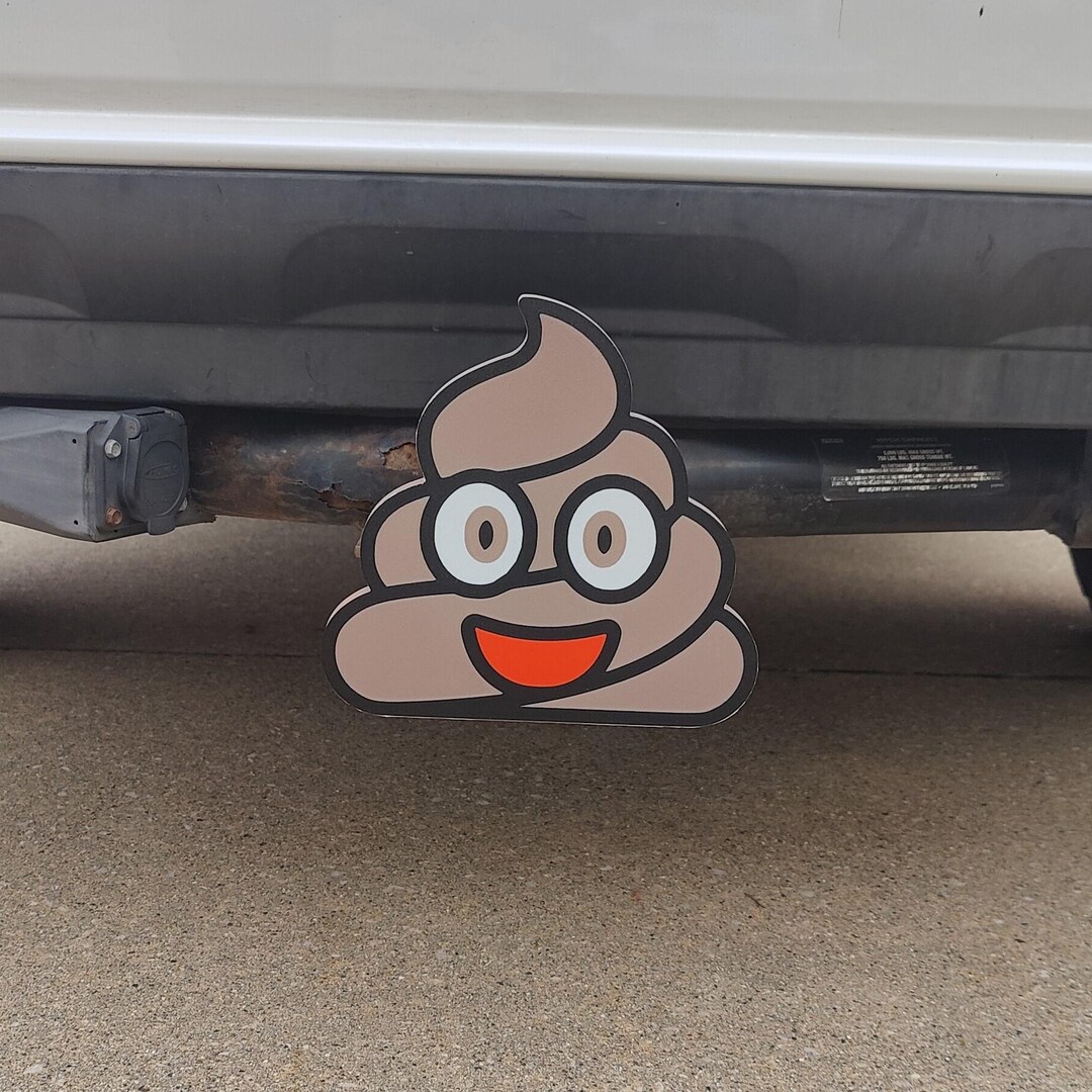 Chocolate Ice Cream, Lol, Poop Emoji (2 Inch Tailer Hitch Cover) BIG, 8 ...