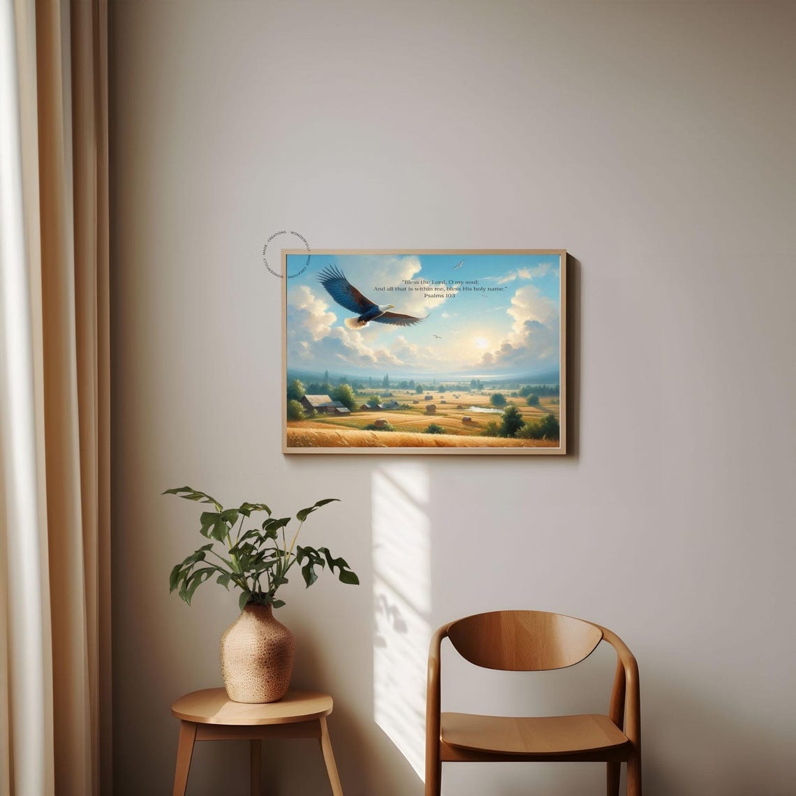 Soaring in Faith, Psalm 103:1 Wall Art, Eagle Inspirational Décor ...