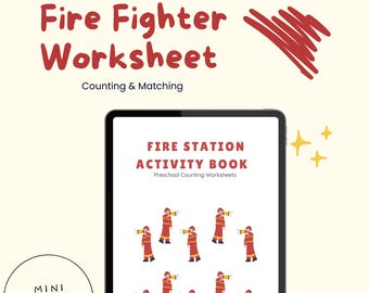 Fire Fighter Fire Truck Fire Station Counting & Matching Activity ...