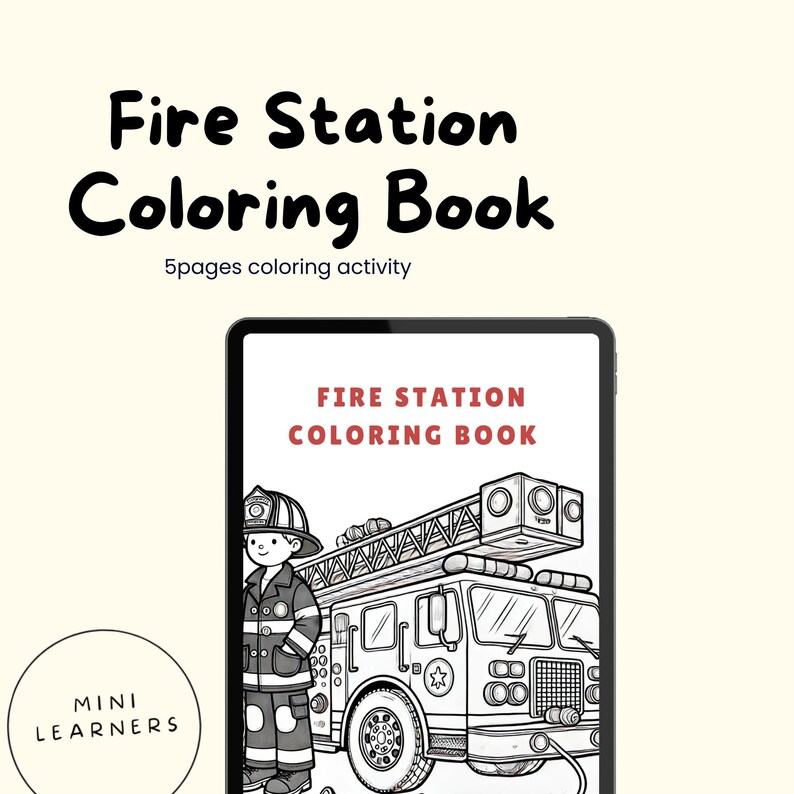Coloring Book Fire Truck - Etsy
