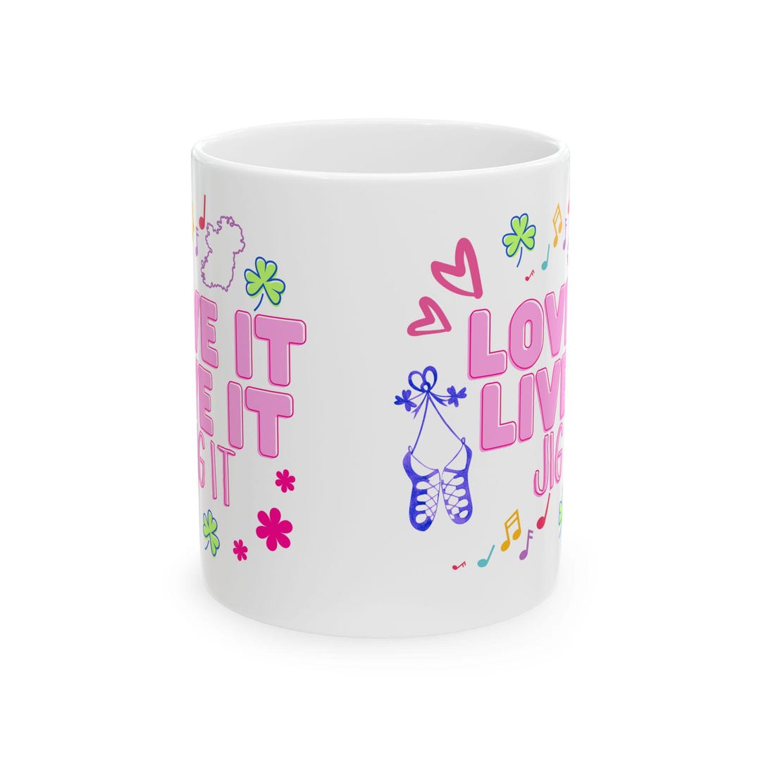 Irish Dancing Mug, Irish Dance Ceramic Coffee Cup, St. Patrick's Day ...